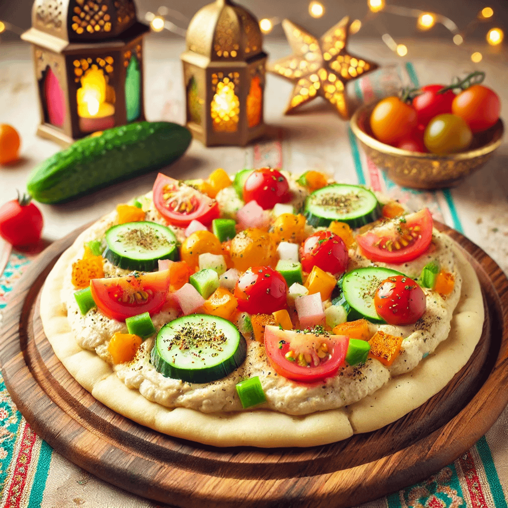 Kid-friendly Mini Hummus Pita Pizza Recipe - Magic Kids Learning