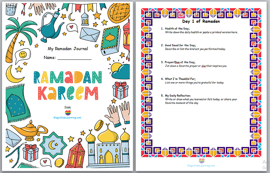 Interactive Ramadan Daily Dua PDF and Calendar for Kids - Magic Kids ...