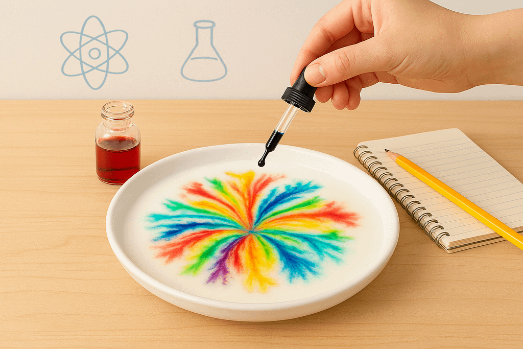 Milk and Dish Detergent Fireworks: Hands-On Science at Home