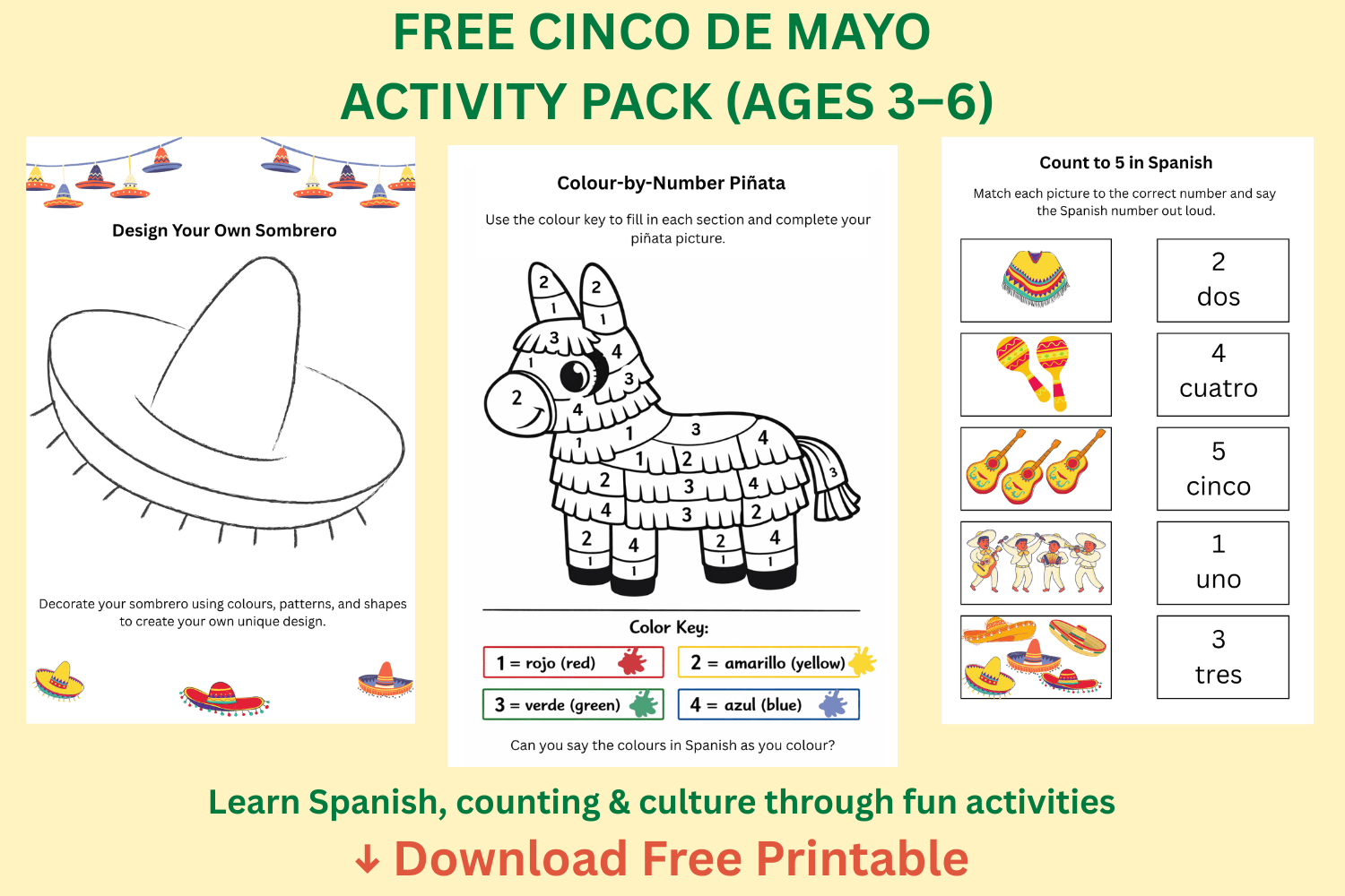 Cinco de Mayo Activities for Kids (Easy Crafts, Food & Classroom Ideas ...