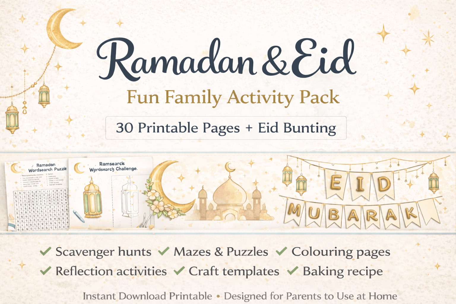 Ramadan & Eid Fun Family Activity Pack Printable - Magic Kids Learning