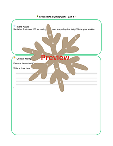 Christmas Countdown Activity Book for Kids (24-Day Printable Worksheets ...