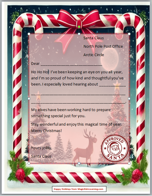 Free Printable Reply Letters from Santa Templates: Surprise Your Kids ...