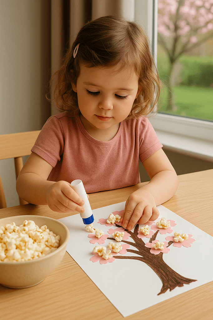 Popcorn Cherry Blossom Tree Craft – A Sweet Spring Activity for Kids ...