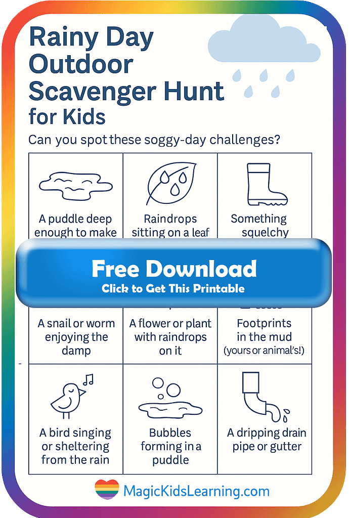 Puddle-Powered Play: 20 Rainy Day Outdoor Activities Kids Will Love ...