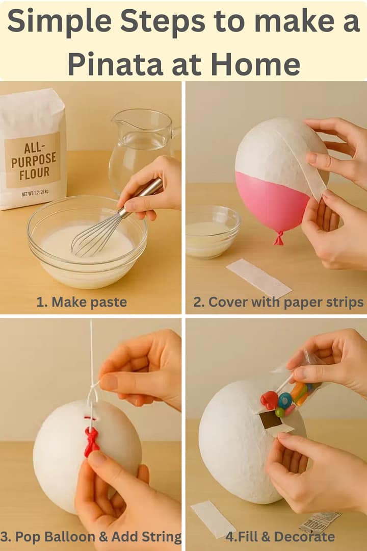 How to Make a Piñata at home (Easy Step-by-Step - Balloon Method ...