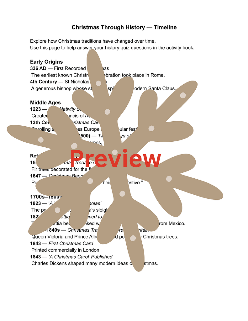 Christmas Countdown Activity Book for Kids (24-Day Printable Worksheets ...