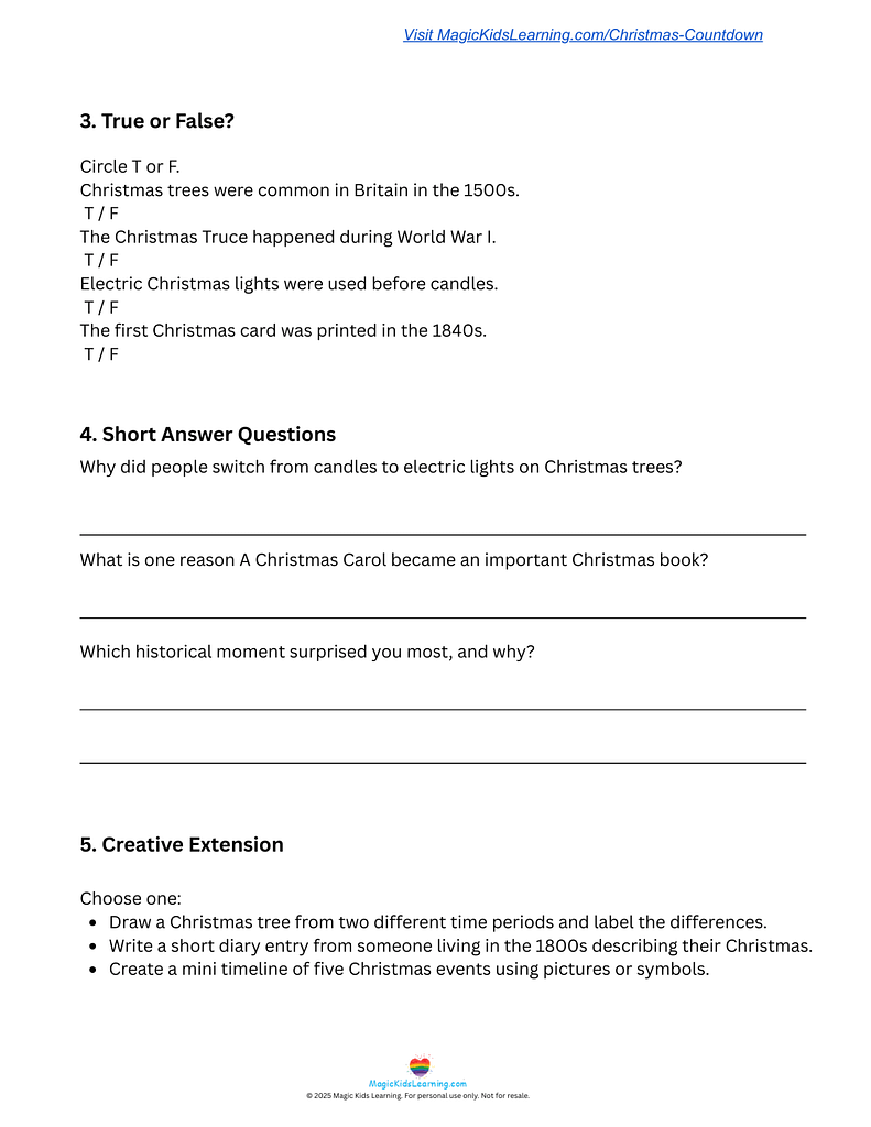 Christmas Through History: A Simple Timeline for Kids - Magic Kids Learning