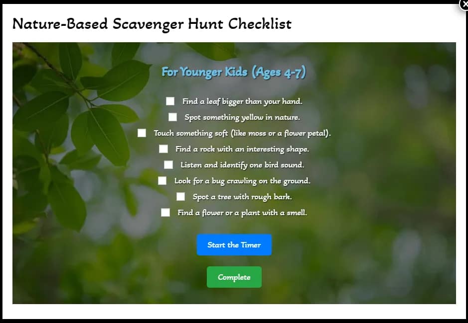 Free Printable Nature Scavenger Hunts for Kids: No-Prep Outdoor Fun ...