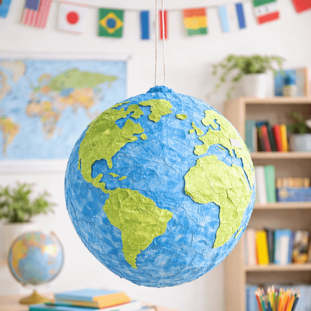 Globe Piñata Craft for Kids (Easy “Around the World” Classroom Activity ...