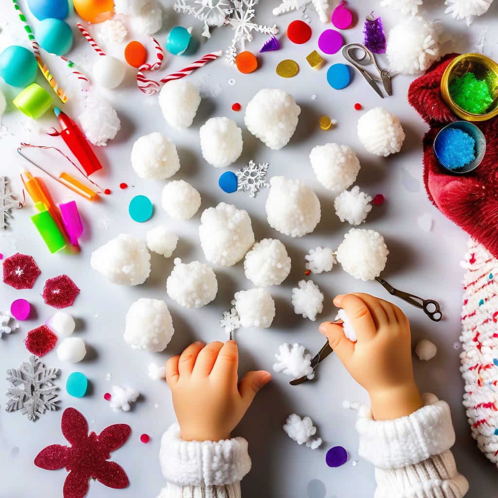 Pom-Pom Snowballs: Creative Winter Crafts for Kids