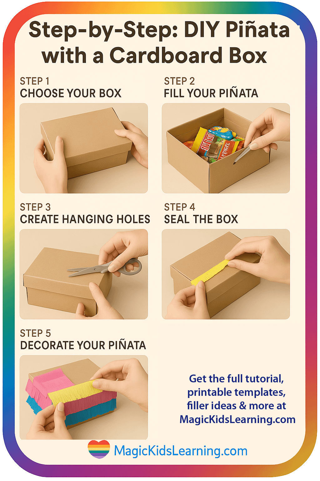How to make a DIY Piñata: a fun Kid's Craft Project - Magic Kids Learning